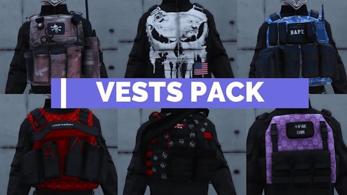 Create fivem gang vest ,fivem armor ,fivem gang clothing ,ped clothing packs by Folz_df | Fiverr