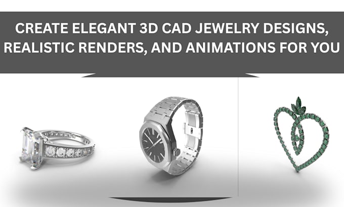 Create elegant 3d cad jewelry designs, realistic renders, and ...