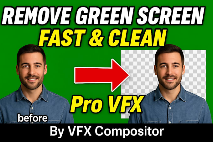 Remove green screen fast by Eslam_hossam | Fiverr