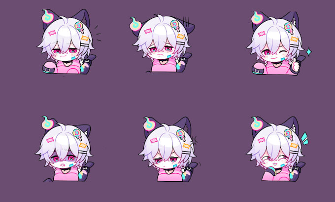 Vtuber rigging pngtuber chibi emotes animated emotes emoticons vtuber ...
