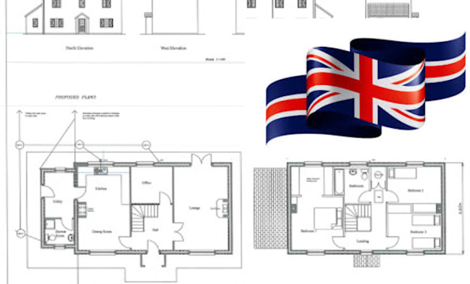 Produce planning and building regulation drawings for uk planning permission by Buildingreg1 ...