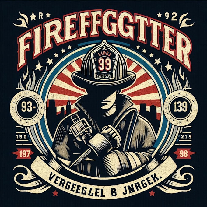 Design high quality vintage firefighter logo with t shirt design by ...