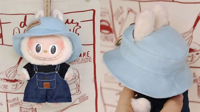 Design bucket hat pdf sewing pattern for 17cm labubu doll by Janet_li ...