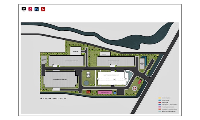 Render 2d site plans, floor plans, elevations and sections in photoshop ...