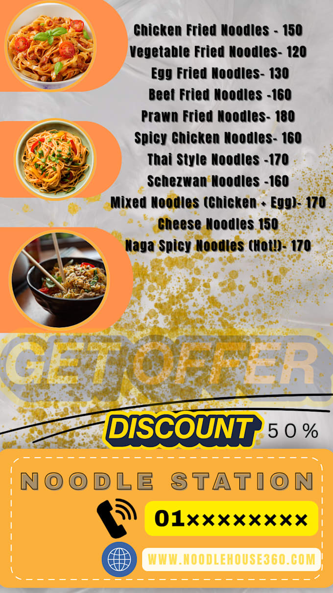 Design attractive food menu by Trinavumi | Fiverr