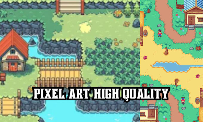 Do 2d top down pixel art tileset, game map art character asset tile map, rpg by Calleryee | Fiverr