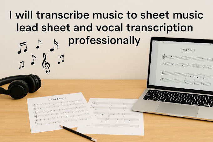 Transcribe vocals into sheet music lead sheet and accurate music ...