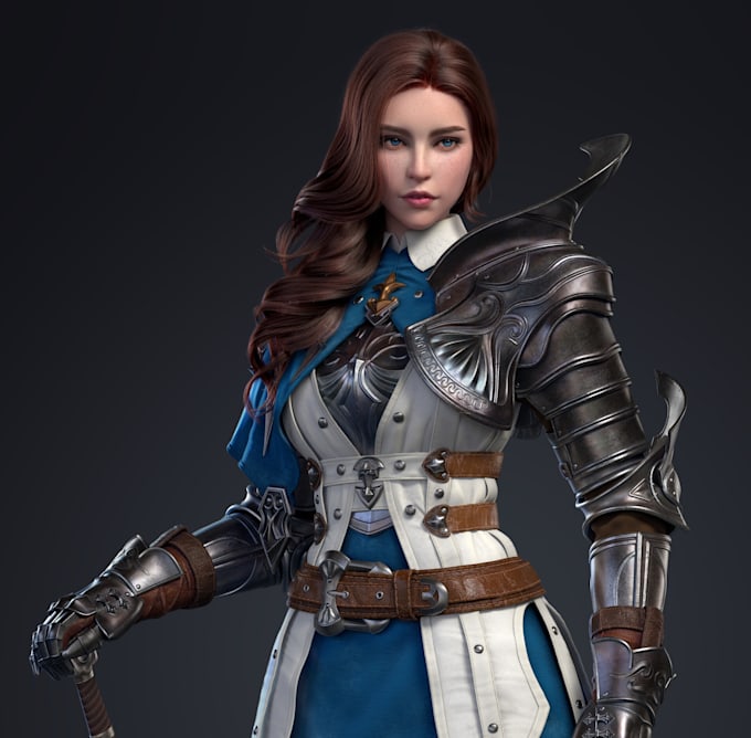 Create 3d game character, asset, ue4 ue5 unity texture xgen, aaa game ...