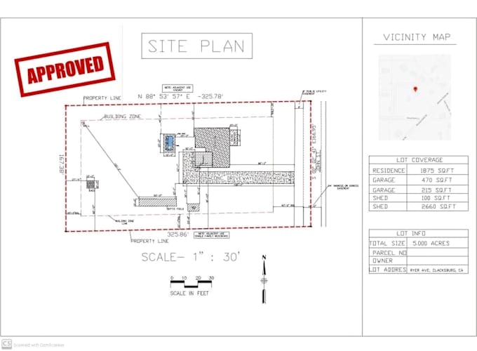 Draw accurate site plan or plot plan for property permits fast by Ryan_felton00 | Fiverr