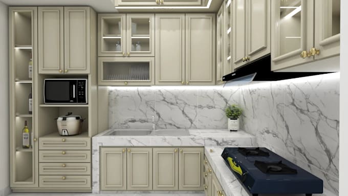 Design kitchen furniture layout, millwork, wardrobe, and pantry cabinet ...