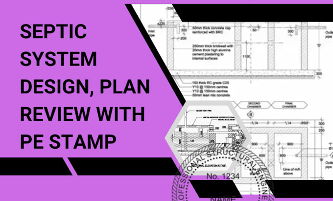 Septic system design, plan review with pe stamp by Kabeerrhar | Fiverr