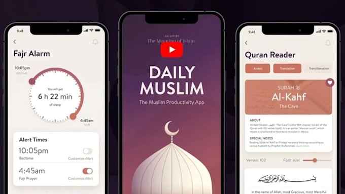 Create muslim prayer app, ramadan app, food delivery app, islamic app ...