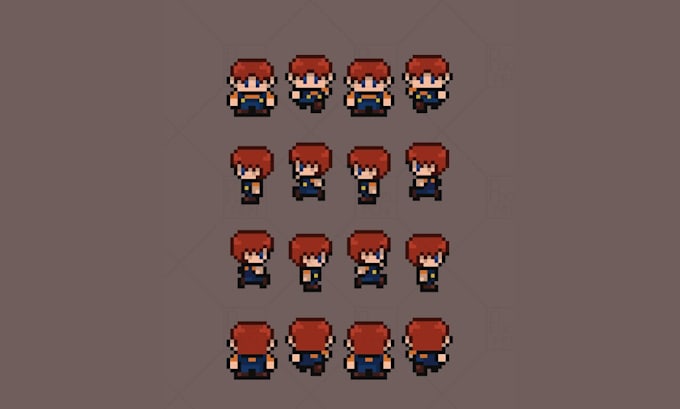 Make pixel art sprite sheet animation sprite sheet pixel animation for game art by Timi_graphix ...
