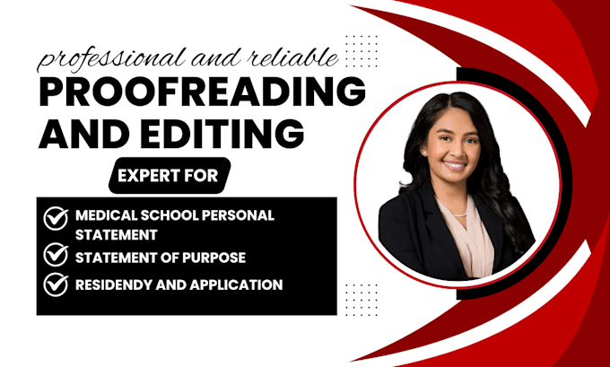 Edit your medical school personal statement residency statement of purpose by Ola_murphy | Fiverr