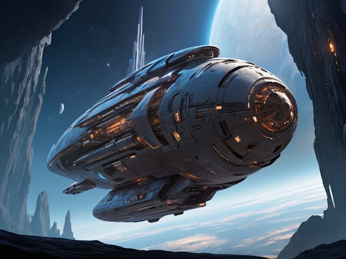 Draw spaceship concept art or design a starship or scifi by Booysen8 ...