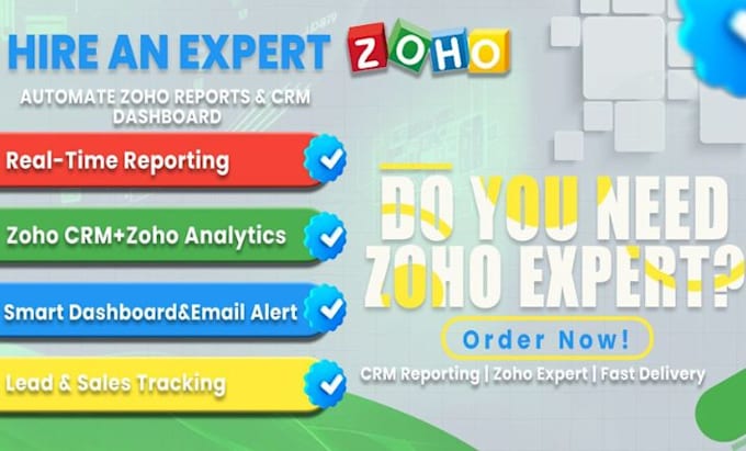 Build zoho crm automation to save you stress by Salesgenie500 | Fiverr