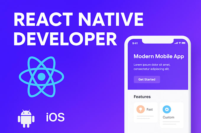 Develop a custom mobile app using react native by Jp4305 | Fiverr