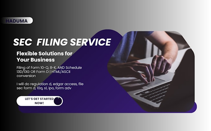 Do regulation d, edgar access, sec filing, form d, 10q, s1, ipo, form adv by Hadumaa | Fiverr