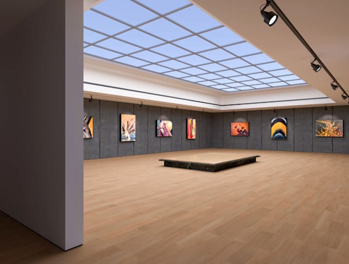 Redesign realistic 3d showroom, stage design, virtual museum,exhibition room,cgi by Musefera ...