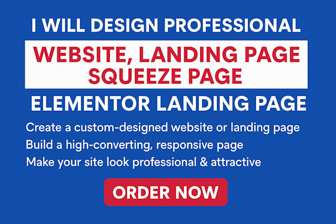 Design professional website, landing page, squeeze page, elementor ...