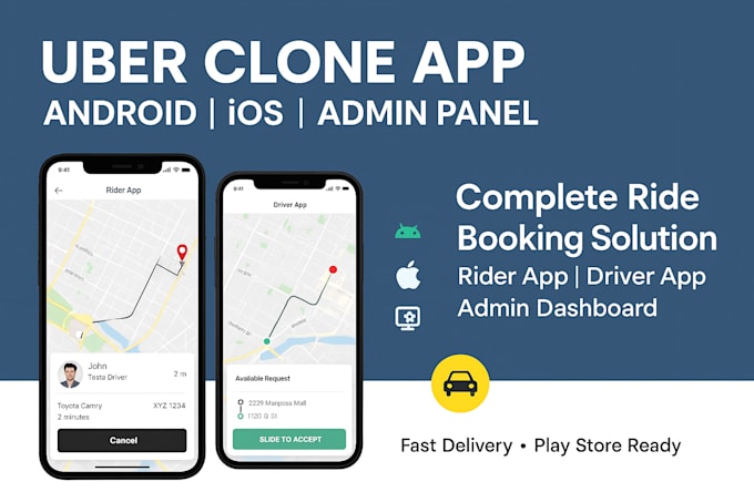 Develop uber clone ios and android app by Ahmadkhan880 | Fiverr