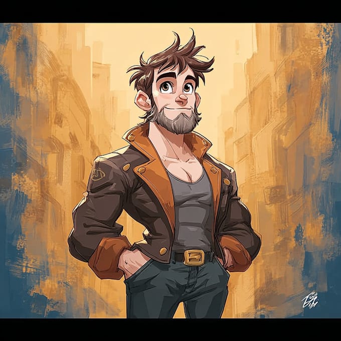 Create a custom cool monster cartoon character illustration by Lanwaya ...