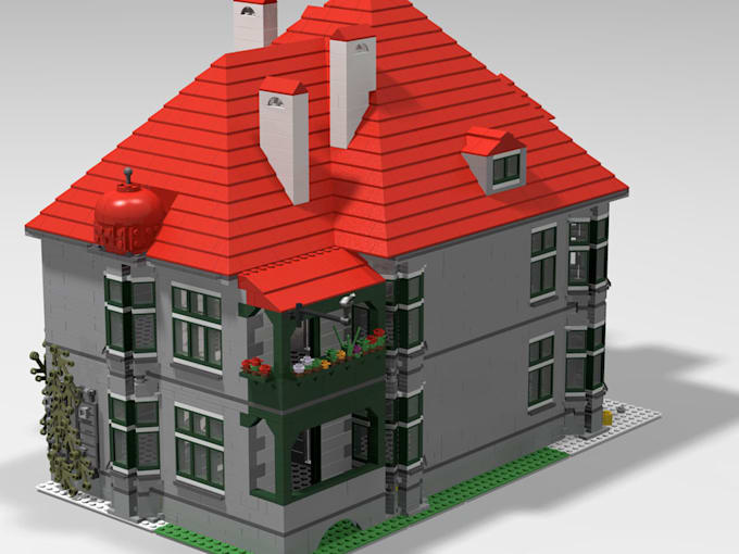 Fazer design 3d de lego, modelo moc de lego, carro, casa, manual de set ...