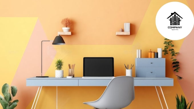 Design office mockup and custom zoom virtual backgrounds by ...