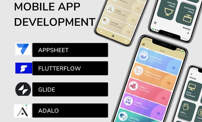Create a web or mobile app using glide appsheet flutterflow airtable adalo by Linaife | Fiverr