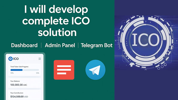 Developed complete ico solution with dashboard, admin panel, telegram bot by Gold_pack | Fiverr