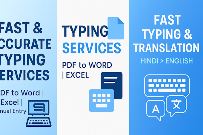 Do fast accurate typing and translate english and hindi by Deepikabhart897 | Fiverr