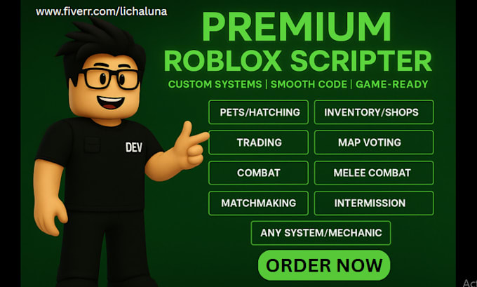 Script any system for your game in roblox, roblox studio by Lichaluna ...