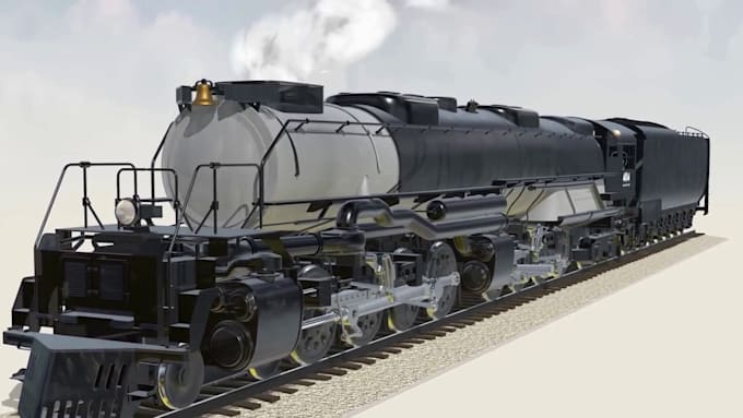 Create realistic 3d train animation for industrial or commercial use by ...
