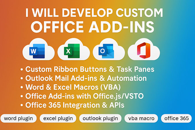 Develop custom office addins for word, excel, outlook, office 365, outlook error by Tianatomi ...