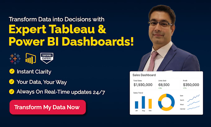 Do data visualization, tableau, power bi dashboard, data analyst by Niceravian | Fiverr