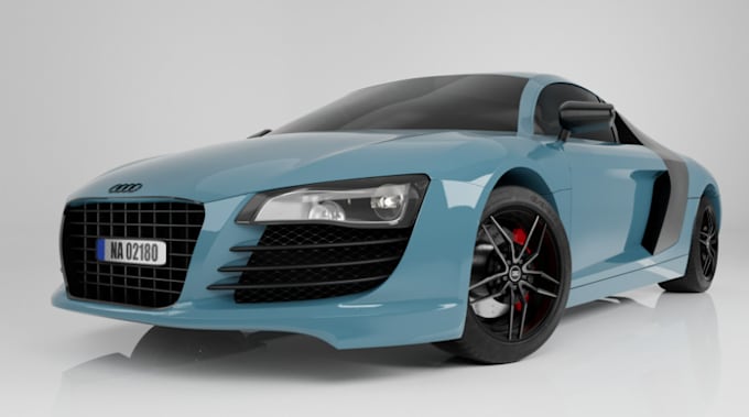 Build realistic 3d luxury car in blender, fix body kit, uv mapping,car ...