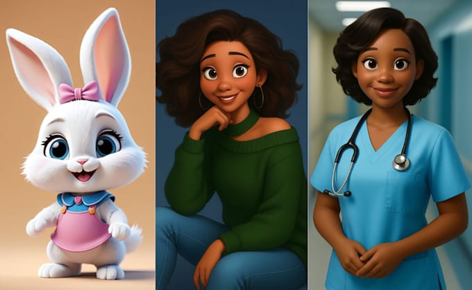 Hd 3d disney animation 3d pixar animation style 3d character model 3d ...