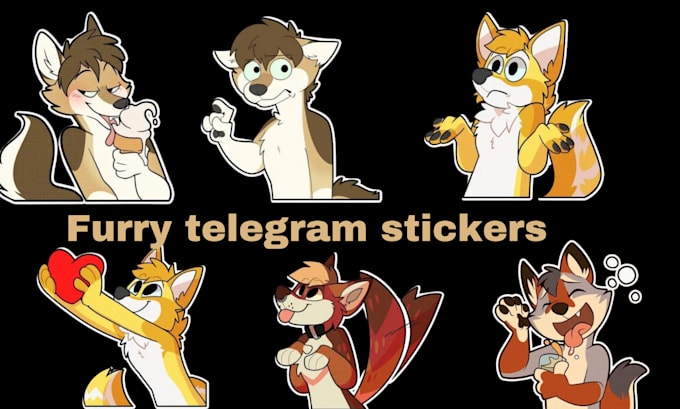Create custom furry telegram sticker packs emotes gif for discord or ...