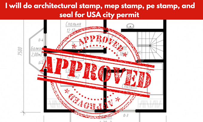 Do architectural stamp, mep stamp, pe stamp, and seal for usa city ...