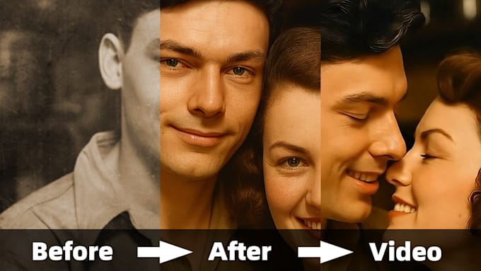 Restore old photos and turn them into videos by Frankwang_ | Fiverr