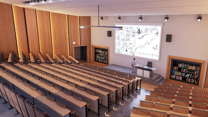 Redesign 3d lecture hall,university classroom,auditorium,institute ...
