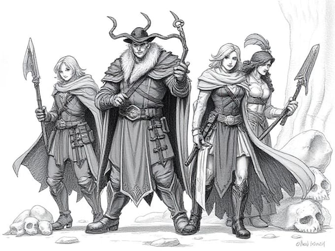 Draw dnd and role play characters commission by Bekkerer | Fiverr