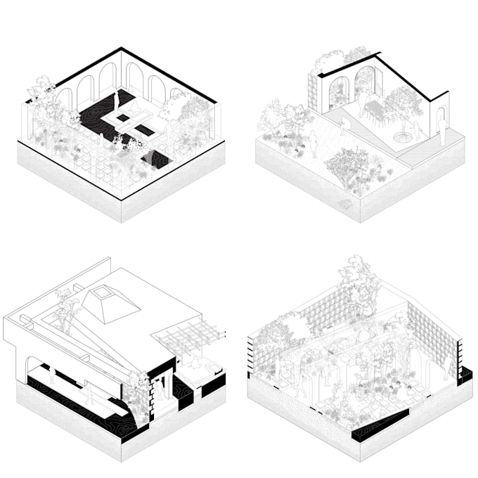 Create professional architectural axonometric and concept diagrams by ...