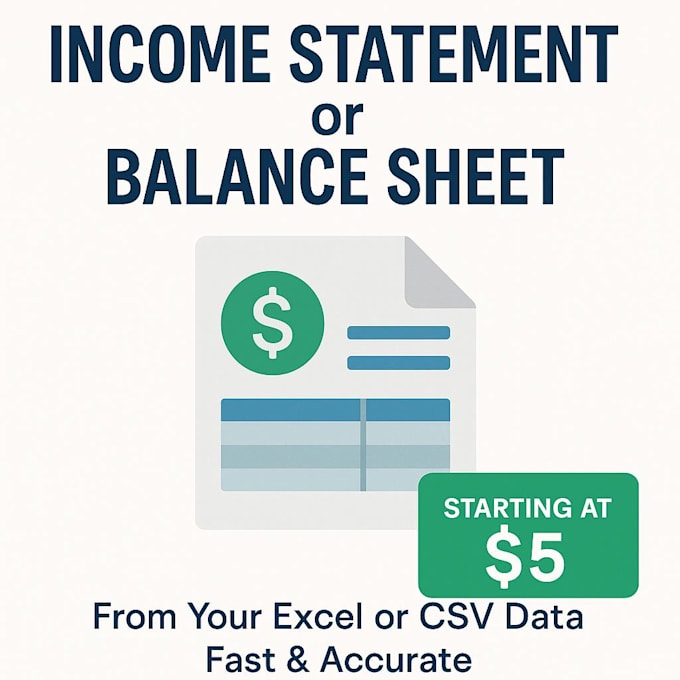 Prepare an income statement or balance sheet for your usa business by ...