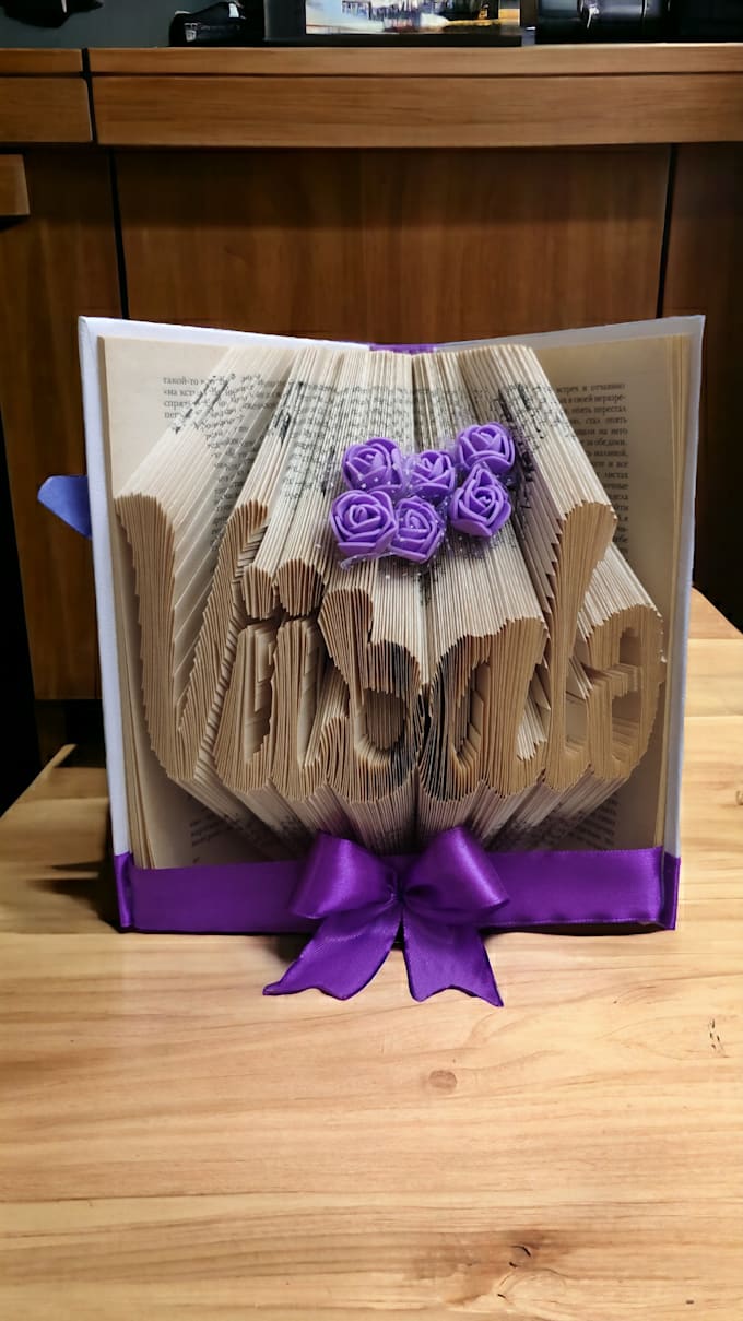 Create custom name book folding patterns for unique gifts by Ilkinpark ...