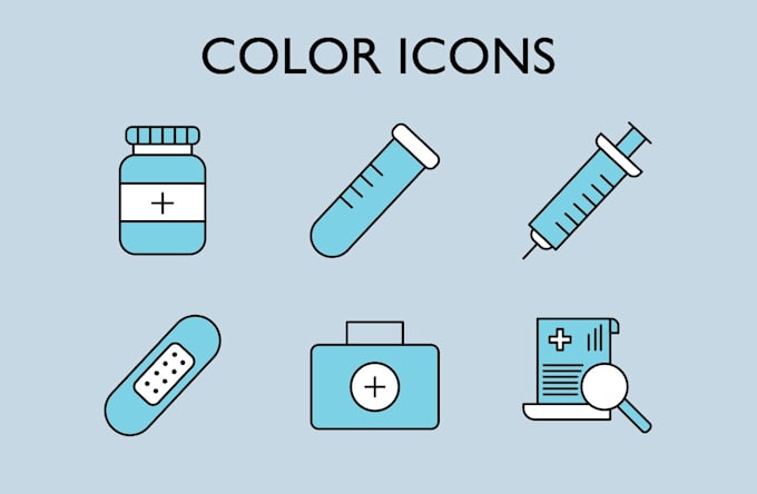 Design custom icons, flat icons, stroke icons by Laibah_designer | Fiverr