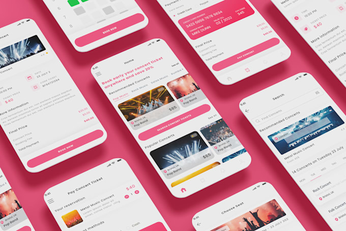 Design an event management app and ticketing dashboard ui by ...