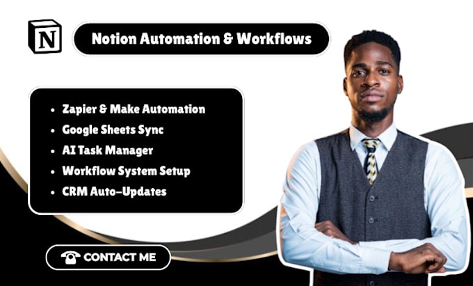 Set up notion automation workflows and tool integrations with zapier or make by Nuel_notionpro ...