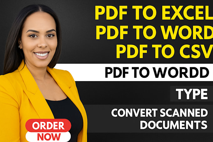 Convert pdf to excel, word or csv with accuracy by Mighty_o1 | Fiverr
