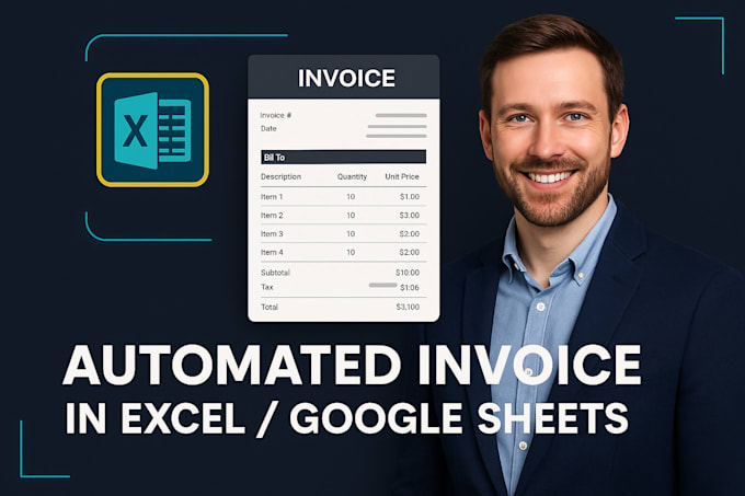 Design automated excel, googlesheet sales invoice template, inventory system by Peterson_bounty ...